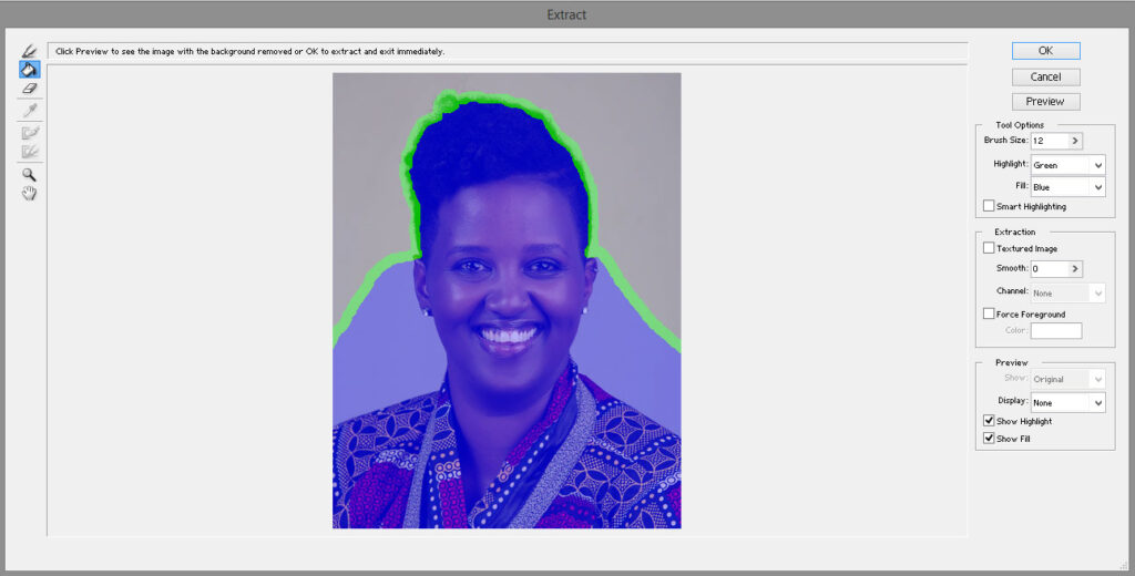 How to remove background of a portrait photo using Extract - Foton ...